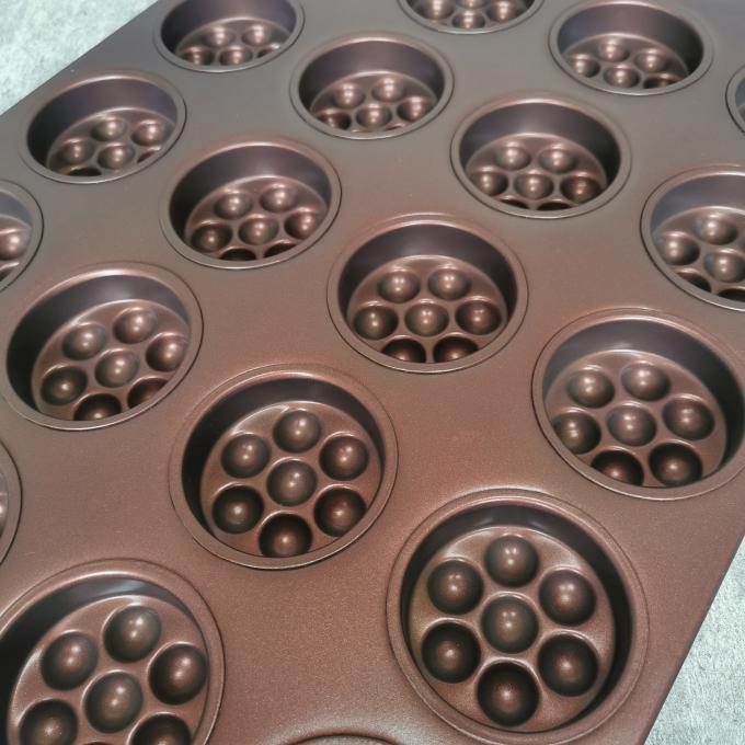 24 Cavity 1.0mm Puff Pastry Baking Tray With PTFE Coating